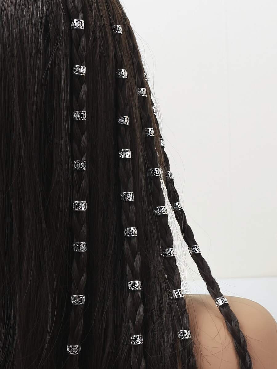 40pcs Wavy Hair Rings Braiding Design Hair Accessory For Women And ...