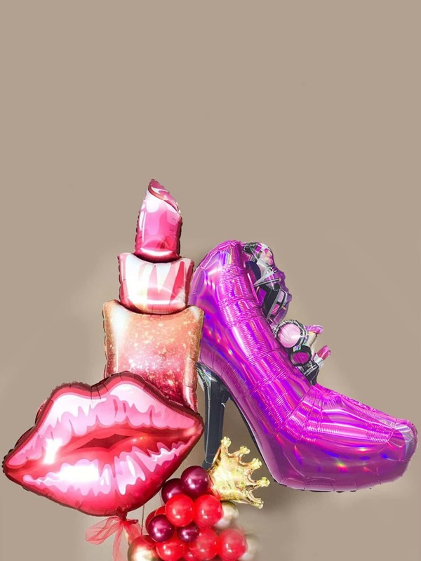 12pcs High Heel Shoe Shaped Balloons For Makeup Party Decoration for ...