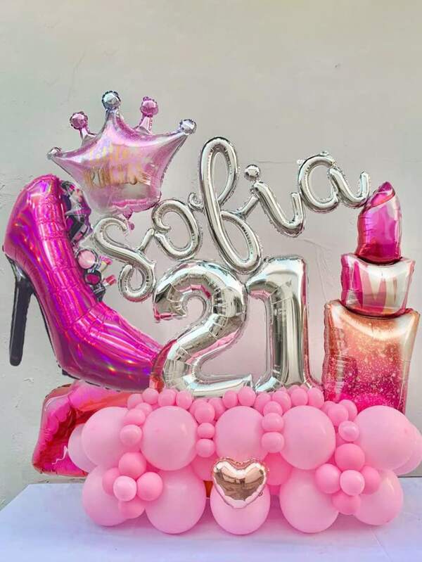 12pcs High Heel Shoe Shaped Balloons For Makeup Party Decoration for ...