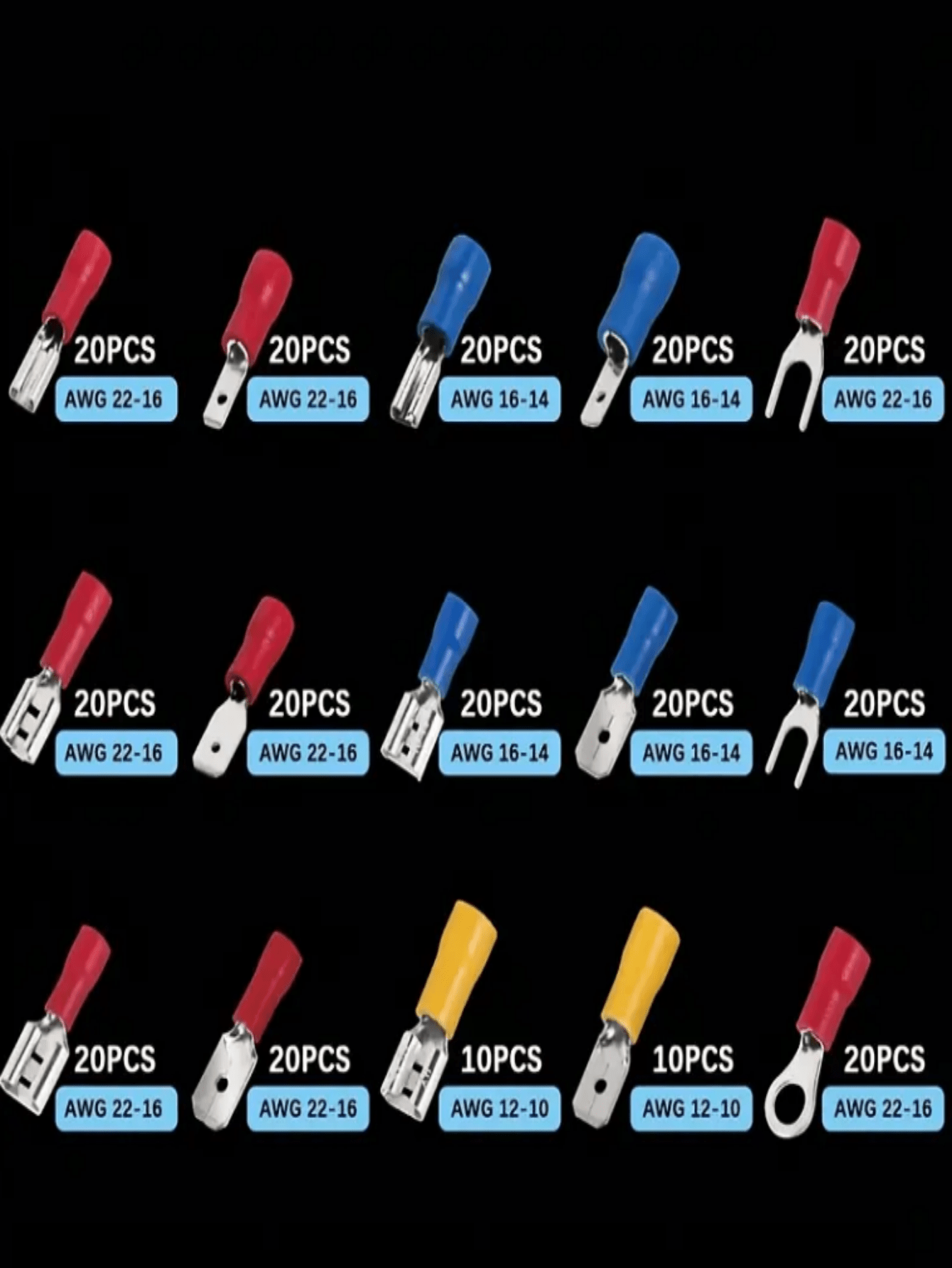 280pcs Cold-pressed Terminal Kit, Boxed Terminal | SHEIN UK