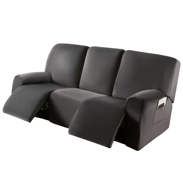 3 Seater Recliner Sofa Covers Reclining Couch Slipcovers 8 Pieces ...