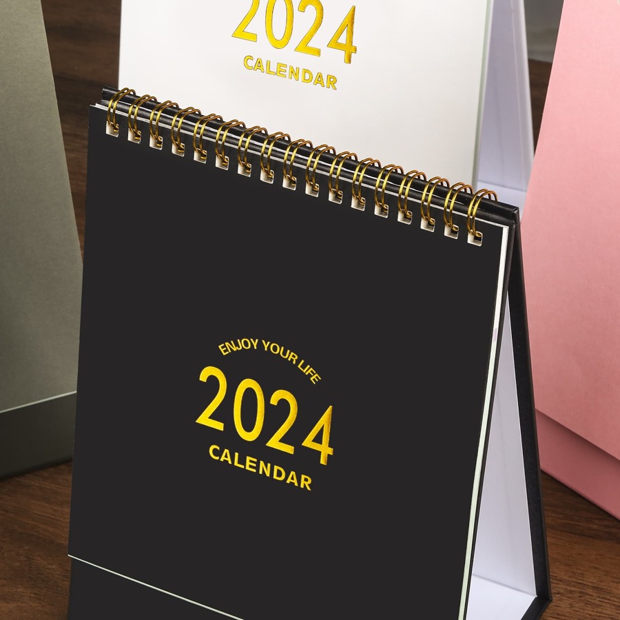Tafel kalender 2023-2024 , Stand Draai Klein Desktop kalendar Naar ...
