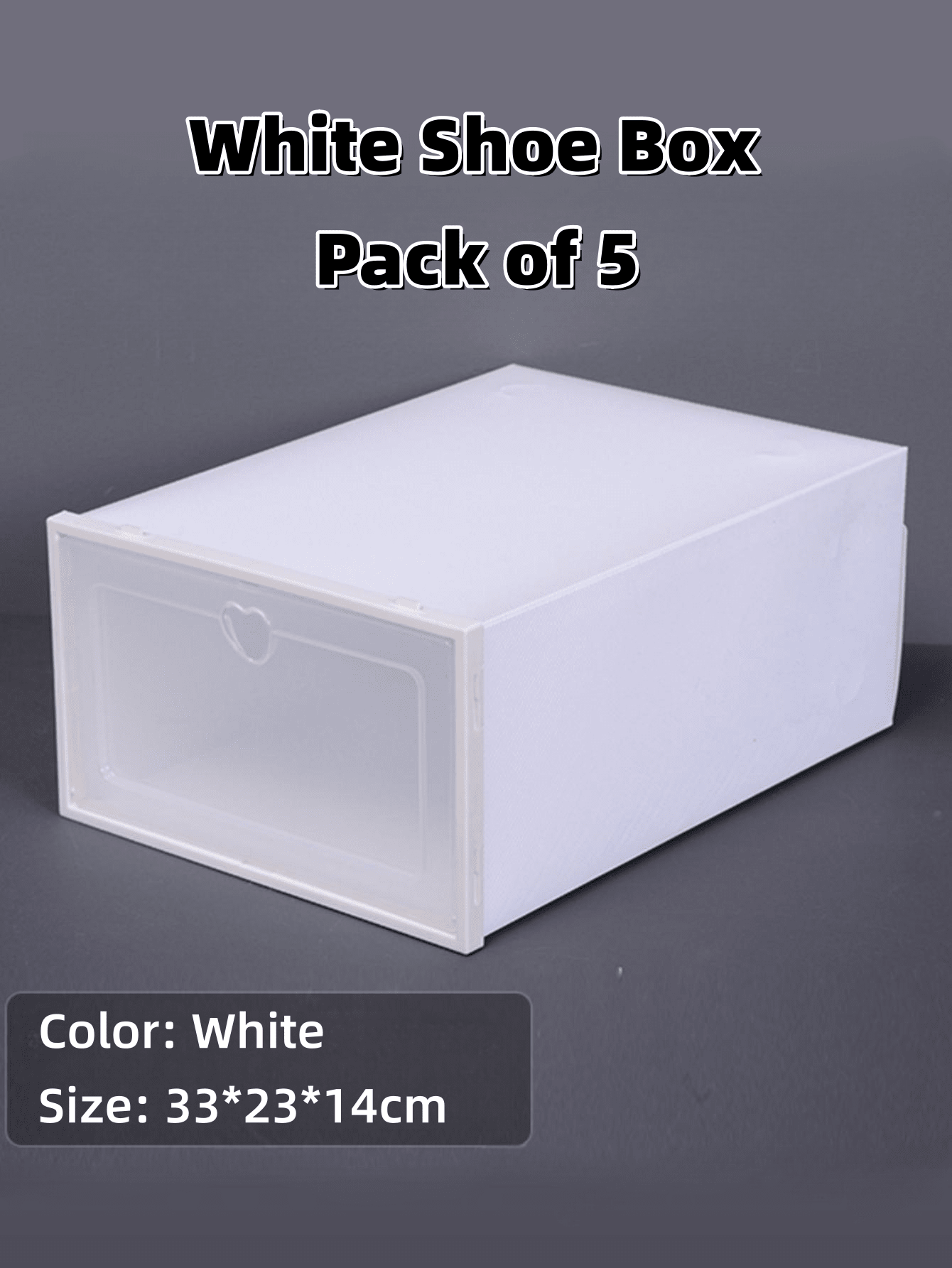 5 Packs Shoe Storage Box Clear Plastic Stackable Drop Front Shoe ...