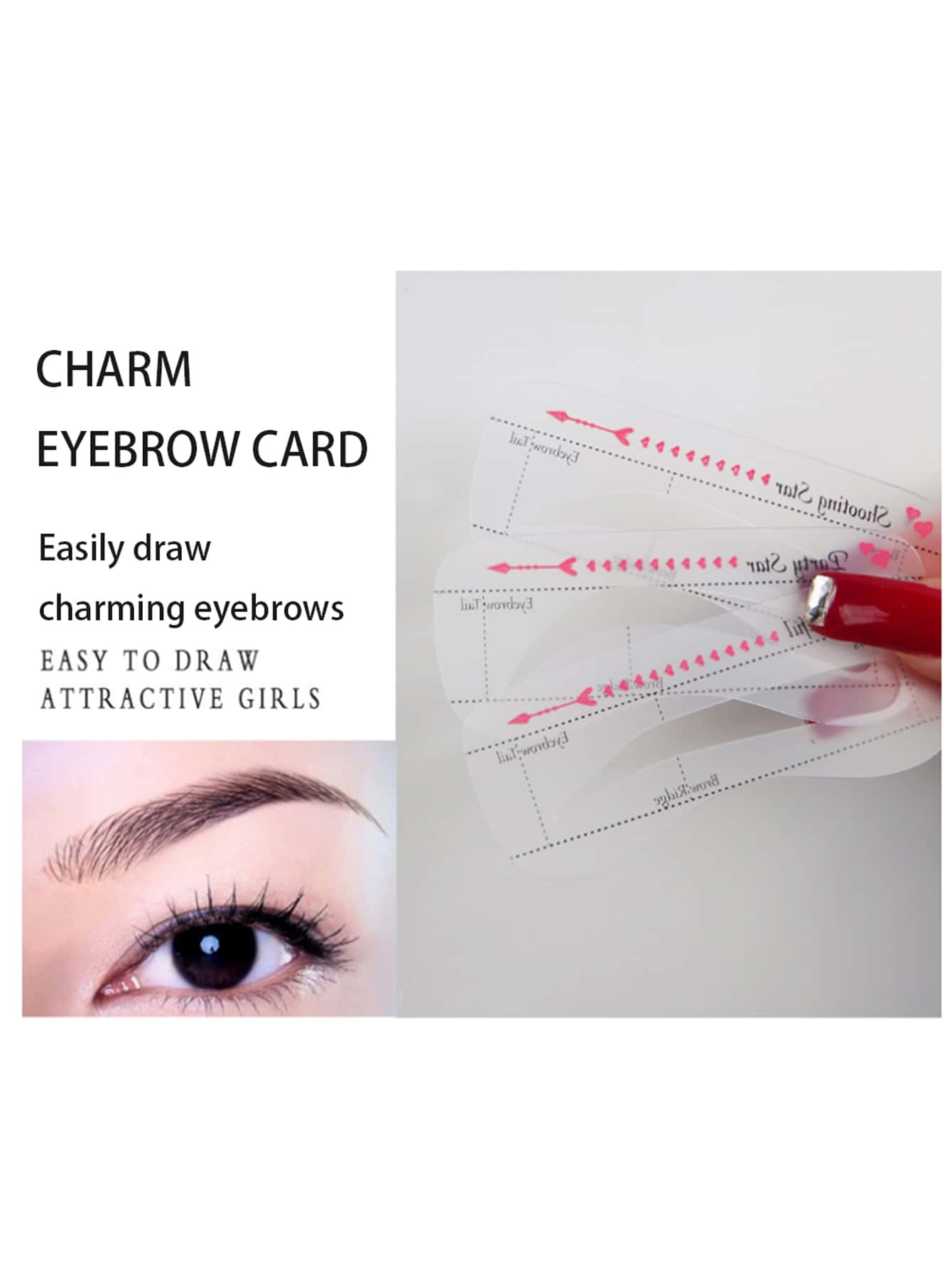 10 Styles Silicone Eyebrow Shaping Stencils Template Eyebrow shadow ...
