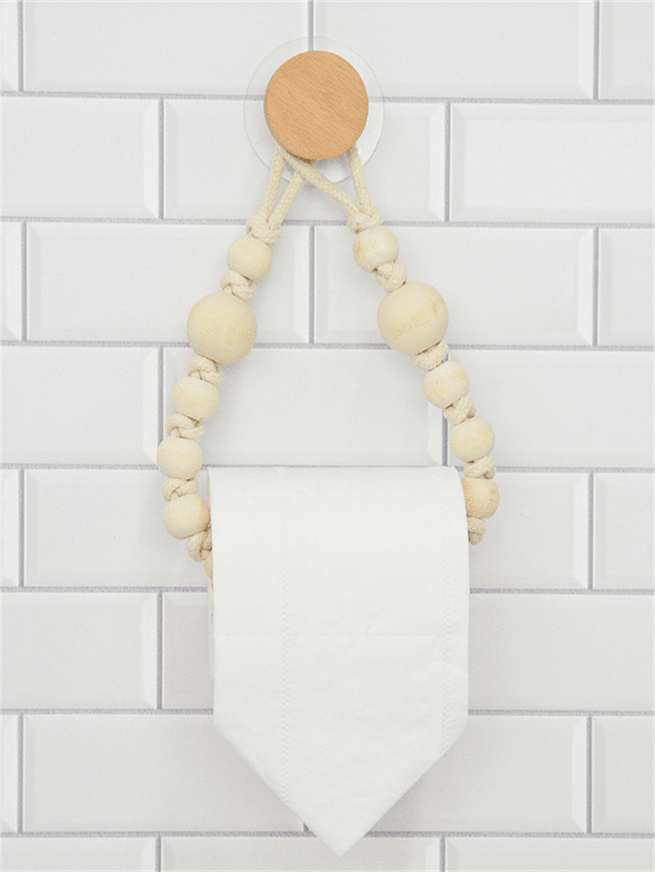 Beaded Tissue Box Holder, Wall Mounted Tissue Rack Without Drilling ...