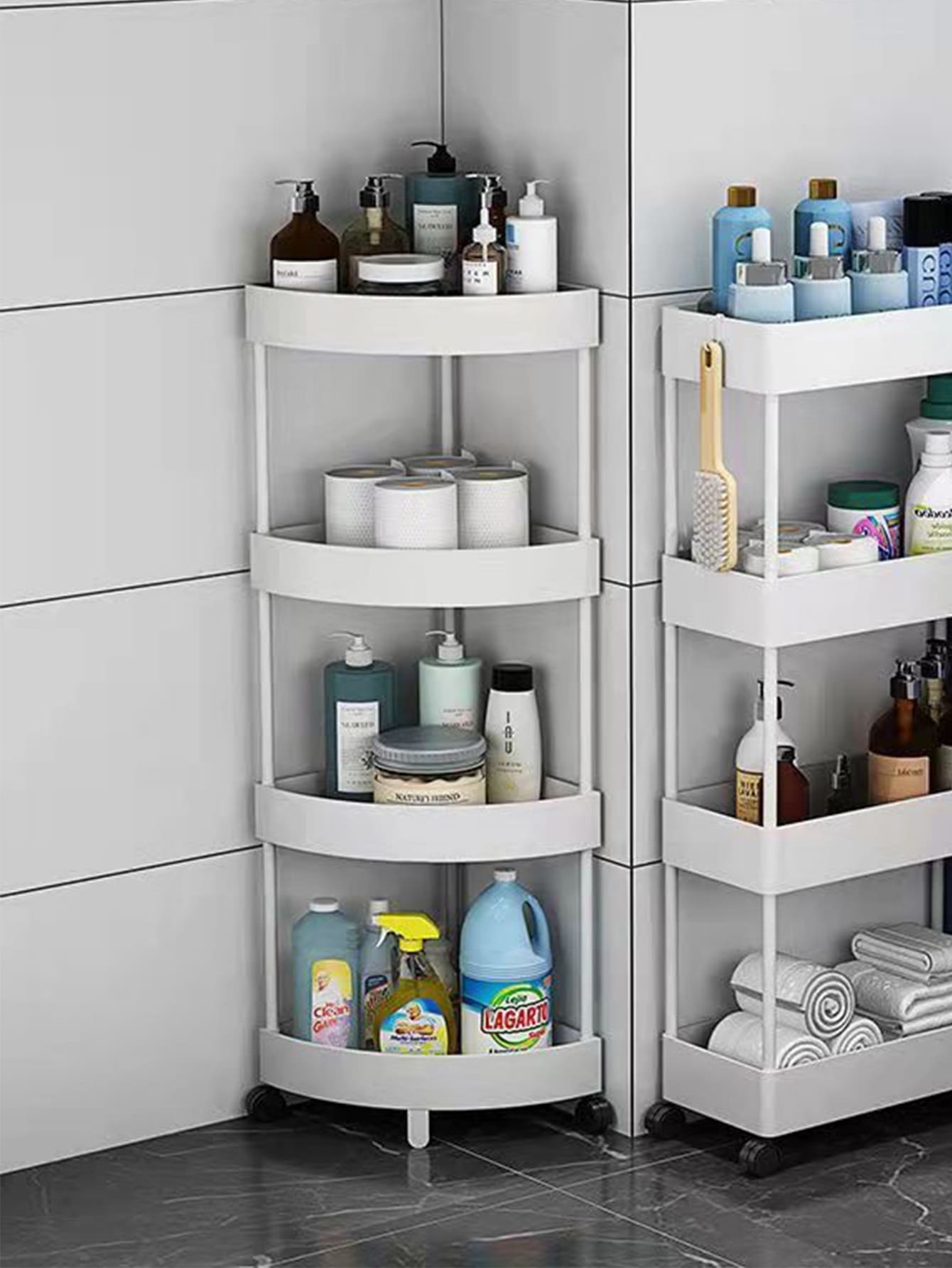 1pc Multi-layer Stainless Steel Material Drain-blue Design Storage Rack ...