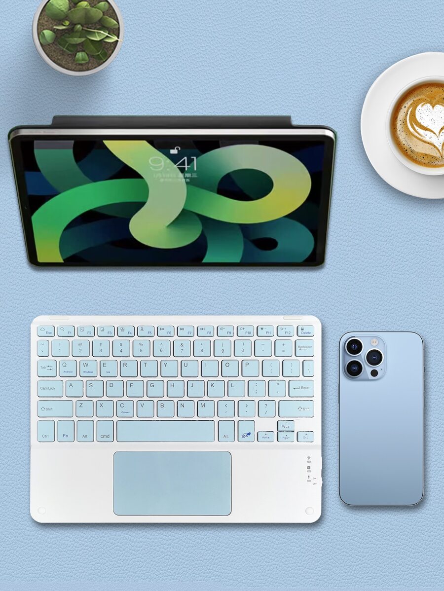Wireless Keyboard, Blue Color, Square Keys | SHEIN USA