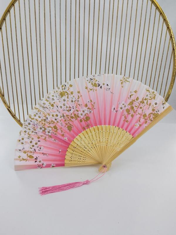 1pc Classical Bamboo Chinese Fan, Retro Folding Fan For Women's Qipao ...