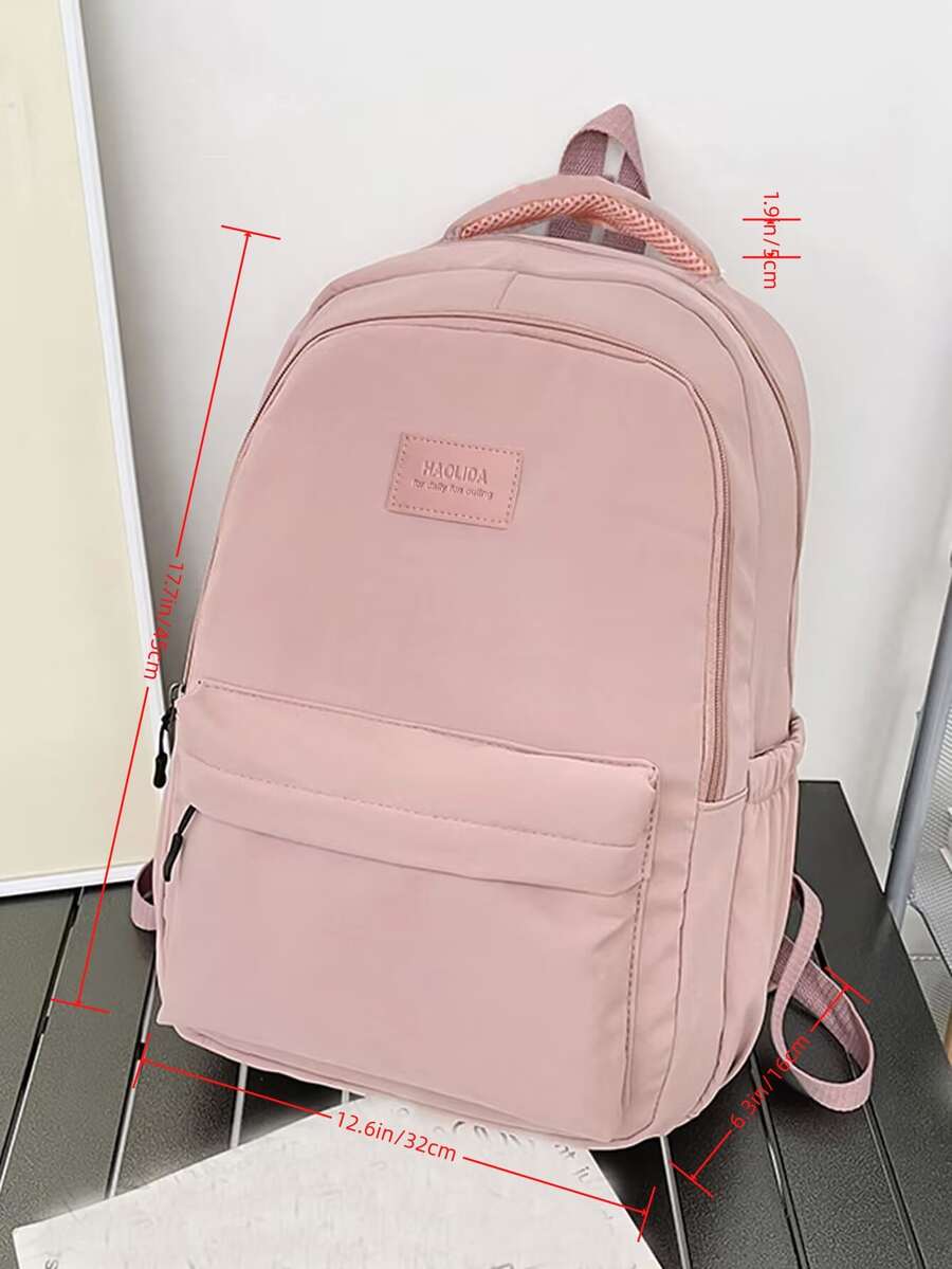 Letter Patch Decor Laptop Backpack | SHEIN UK