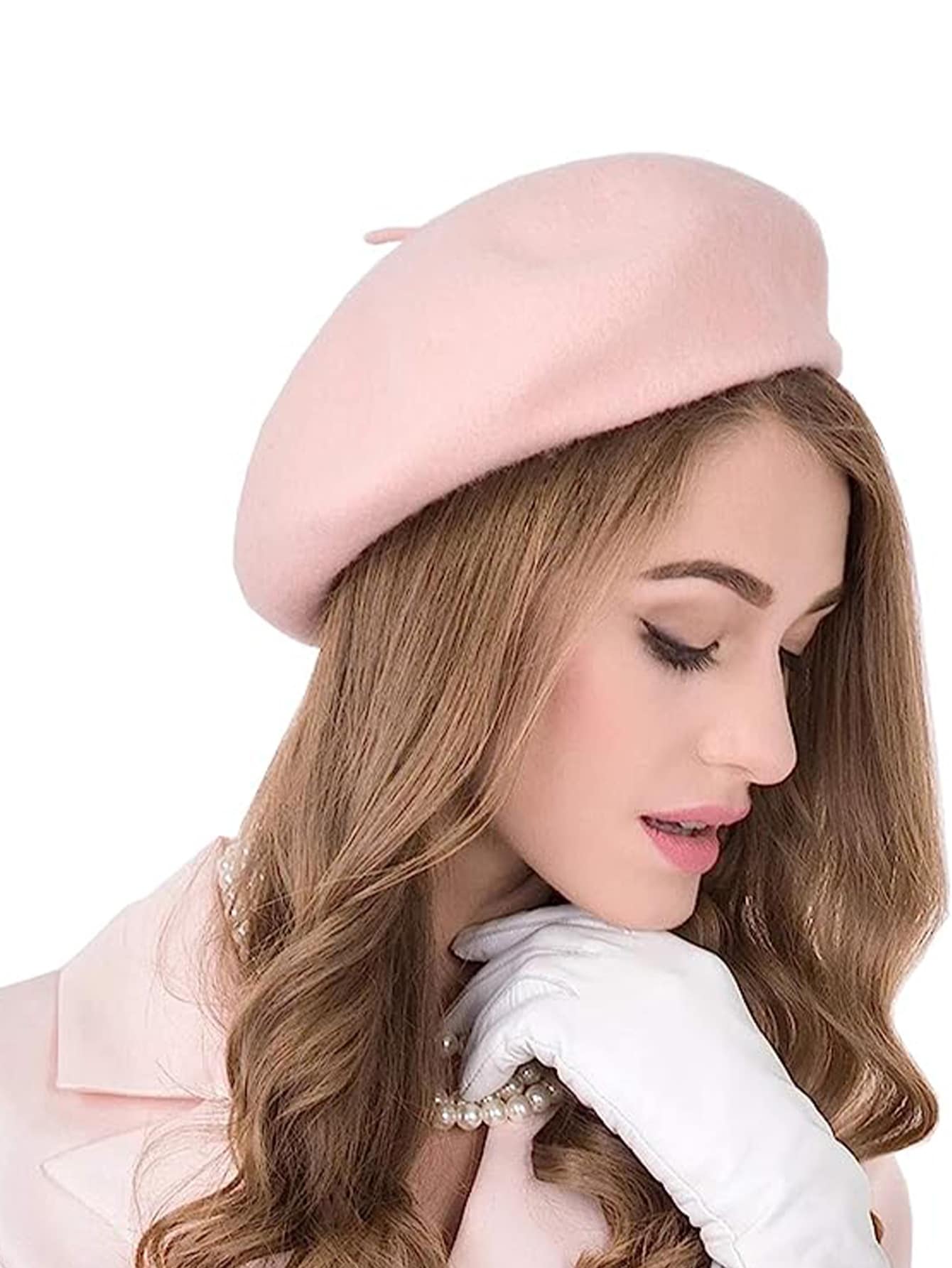 1pc Women's Wool Beret Cap, Classic Solid Color French Style Beret Hat ...