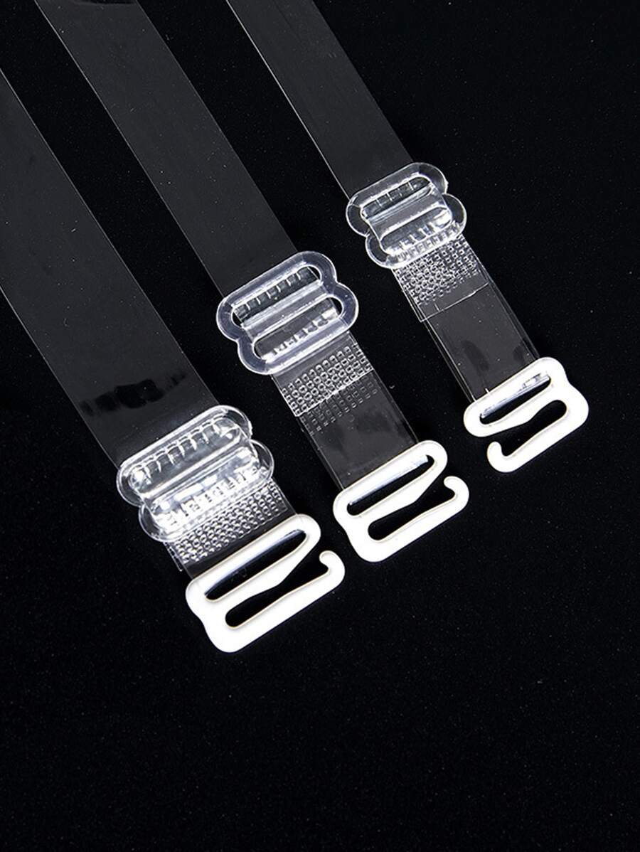 3 Pairs Adjustable Transparent Bra Straps, Soft Elastic Anti-slip Bra ...