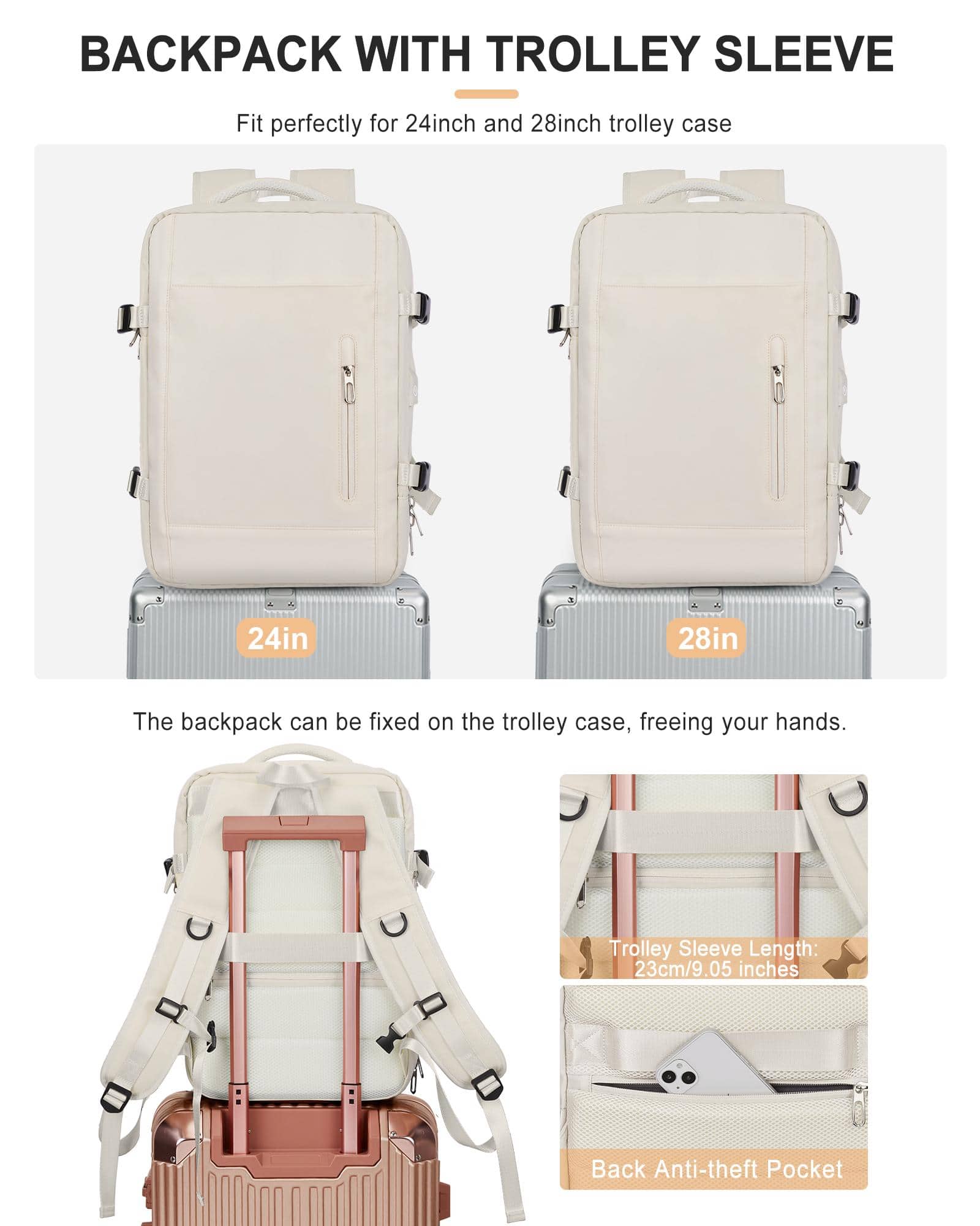 Minimalist Multifunction Laptop Backpack Expandable For Teen Girls ...