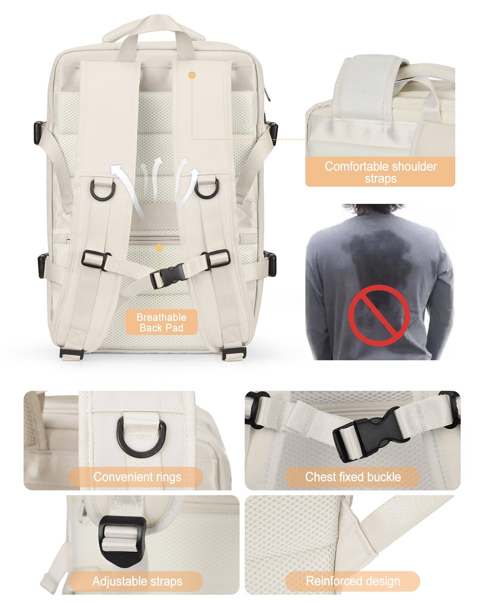 Minimalist Multifunction Laptop Backpack Expandable For Teen Girls ...