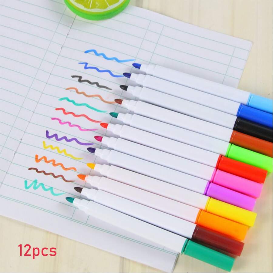 12pcs/Pack Whiteboard/Blackboard Colorful Writing, Doodle & Drawing ...