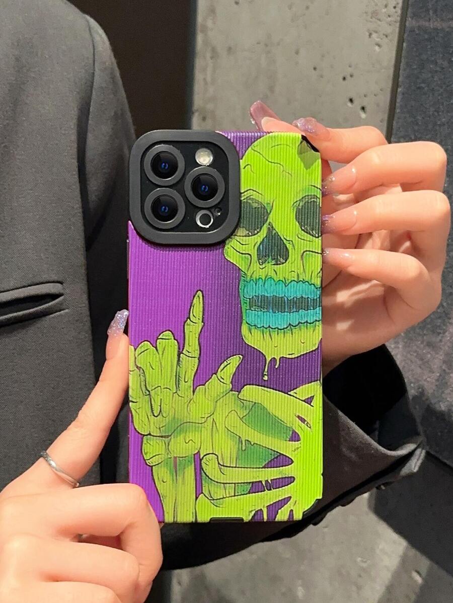 Skeleton Pattern Phone Case | SHEIN USA
