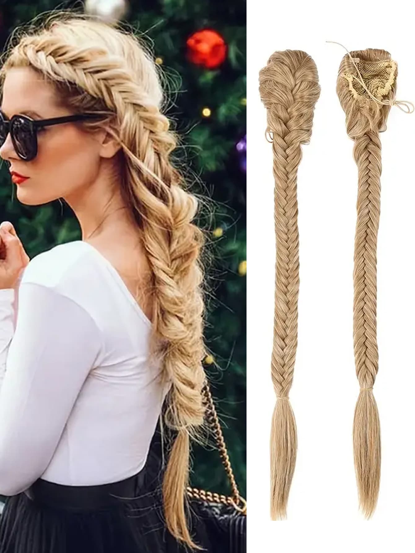 24 Inch Long Straight Synthetic Hair Extension 150g Braided Plaited ...