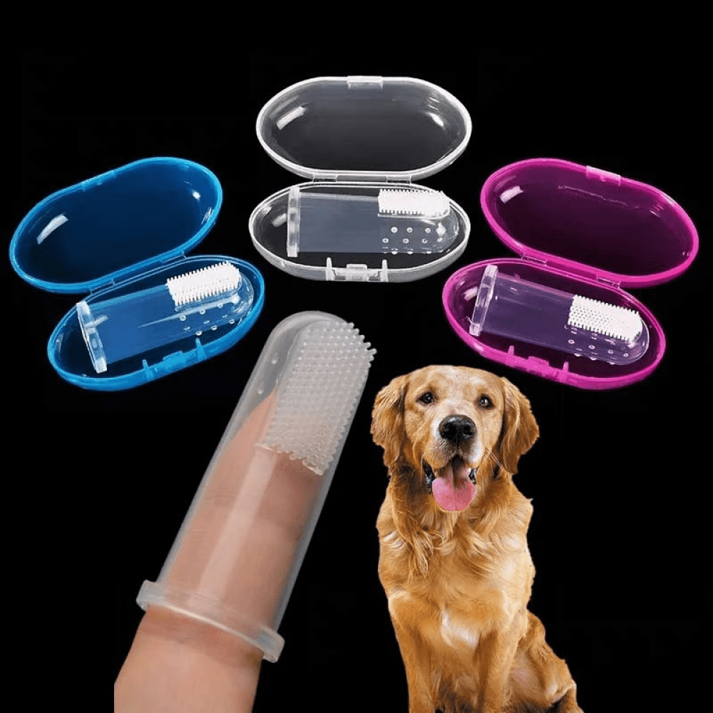1pc Pet Silicone Finger Cots Toothbrush Cats Dogs Brushing Dog ...