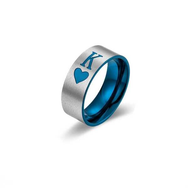 Letter Engraved Couples Rings, Stainless Steel Promise Rings | SHEIN USA