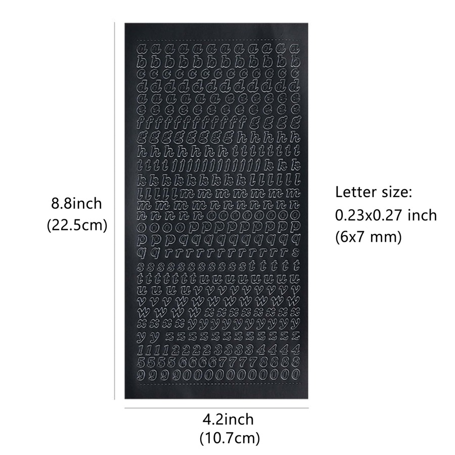 1 Sheet Black Lowercase Letters Stickers- Alphabet Sticker Self ...