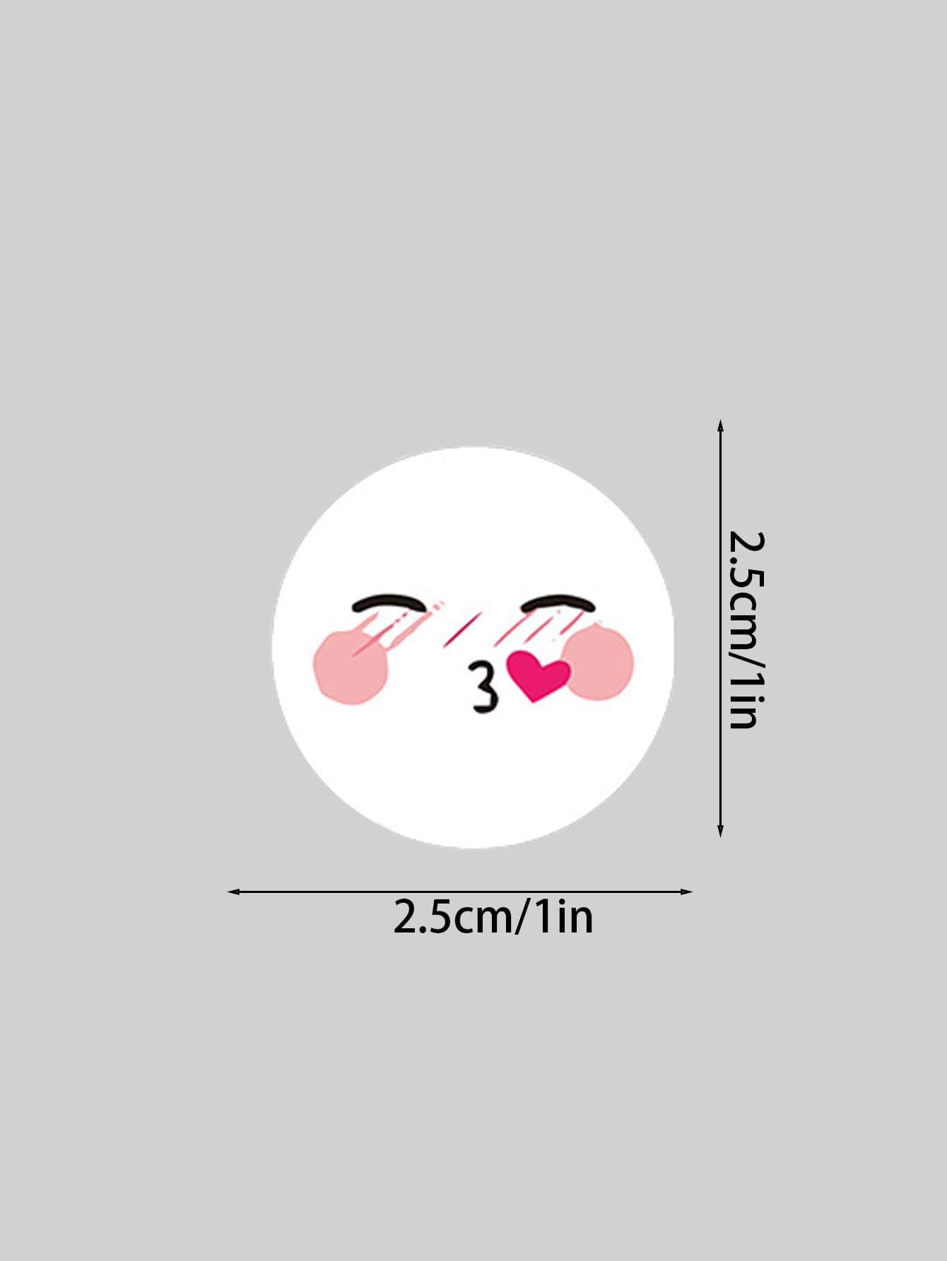 500Pcs/Roll Cute And Funny 8 Kinds Of Expression Toys Happy Face ...