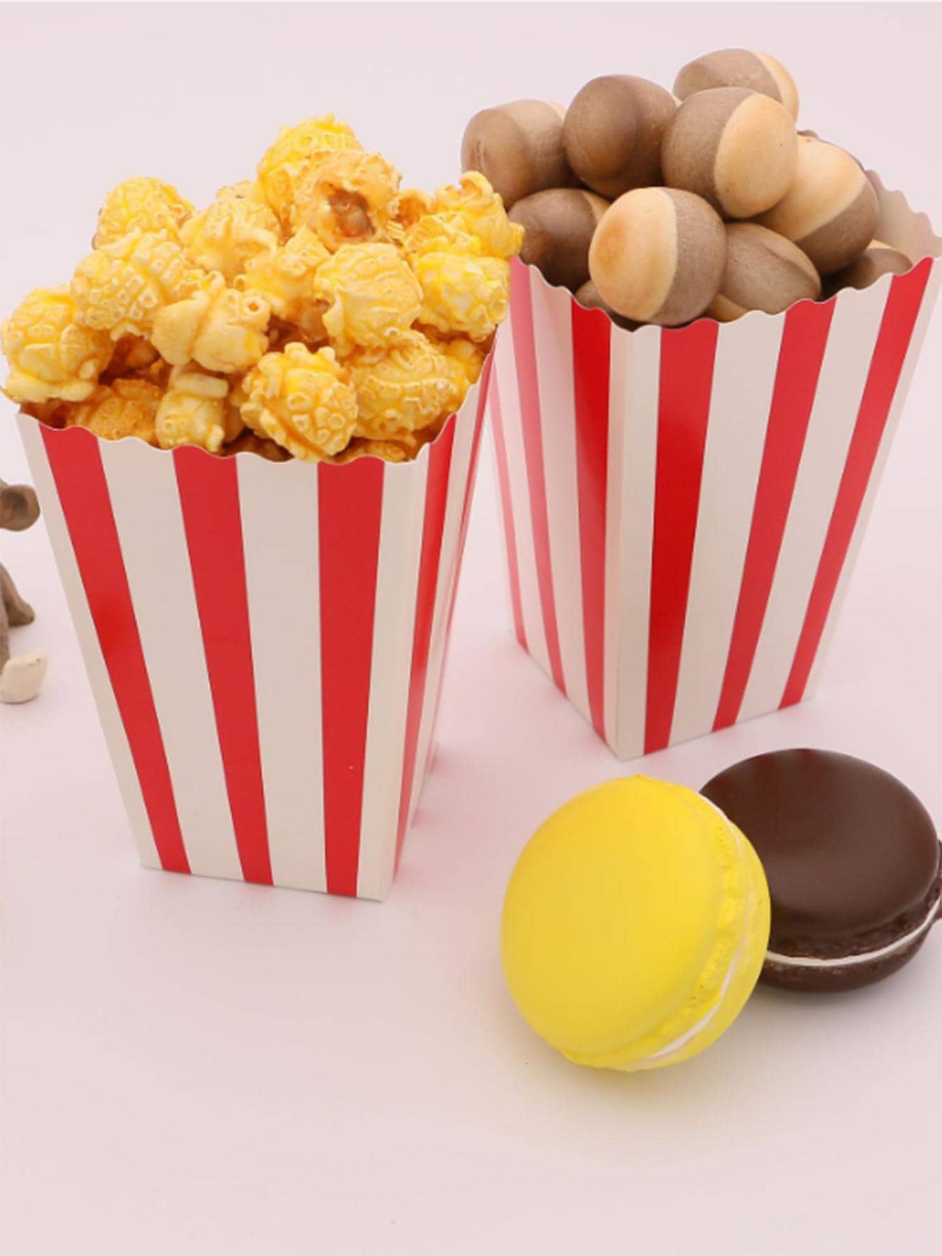 6pcs Football Themed Party Supplies, Green Popcorn Boxes And Popcorn ...