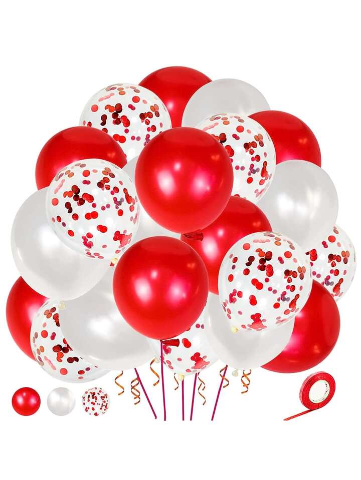 Red And White Balloons Png
