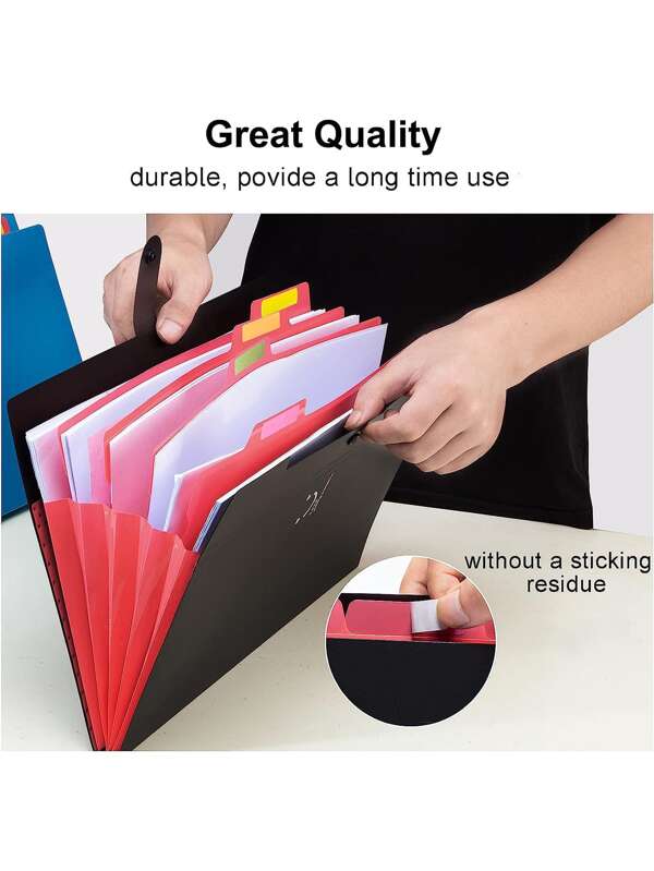 Cute Accordion Style Portable File Bag With Expandable 5 Pocket ...