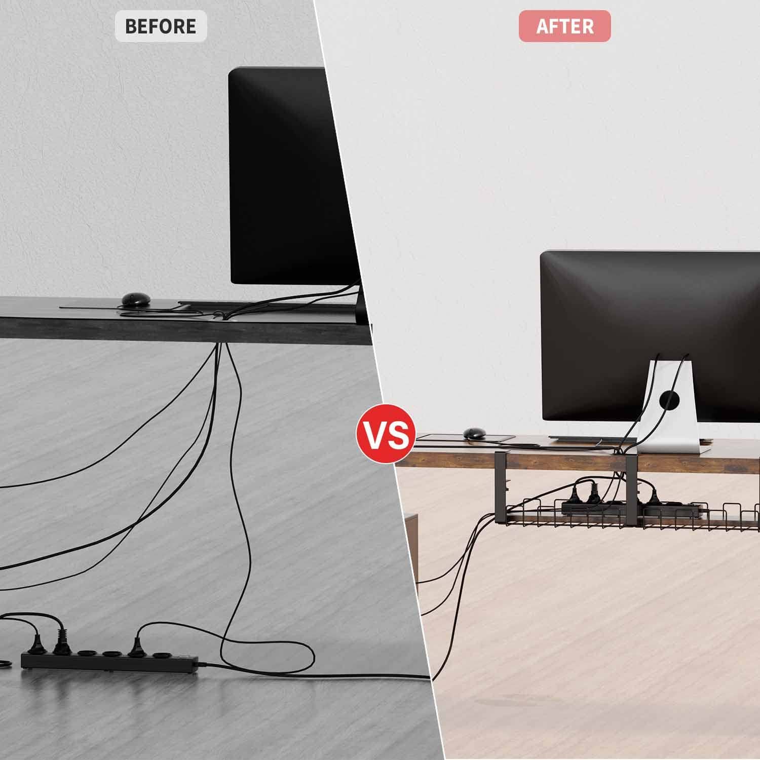 Under Desk Cable Management Tray, Under Table Wire Management Tray ...