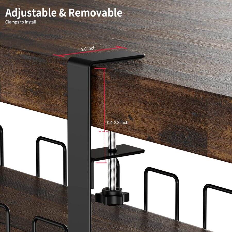 Under Desk Cable Management Tray, Under Table Wire Management Tray ...