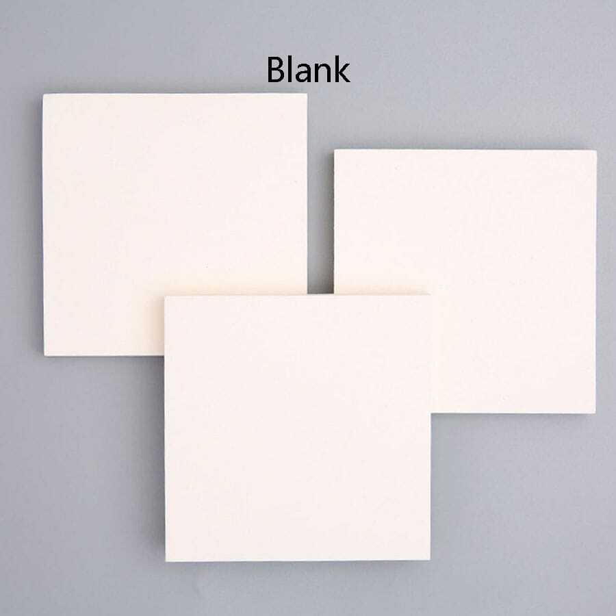 3pcs Simple Paper Sticky Notes, Classic Tearable White Memo Pads For ...