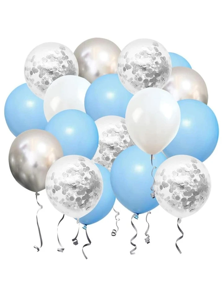 Silver And Blue Graduation Balloons