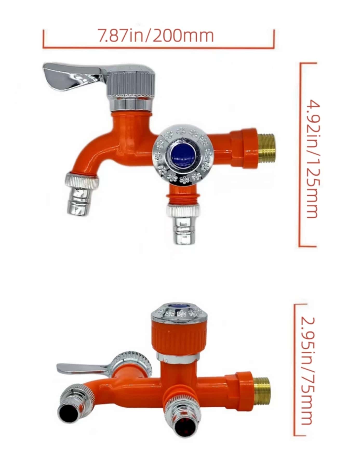 1pc Double Outlet Tap, Family Bathroom Soft Pipe Irrigation Accessory ...