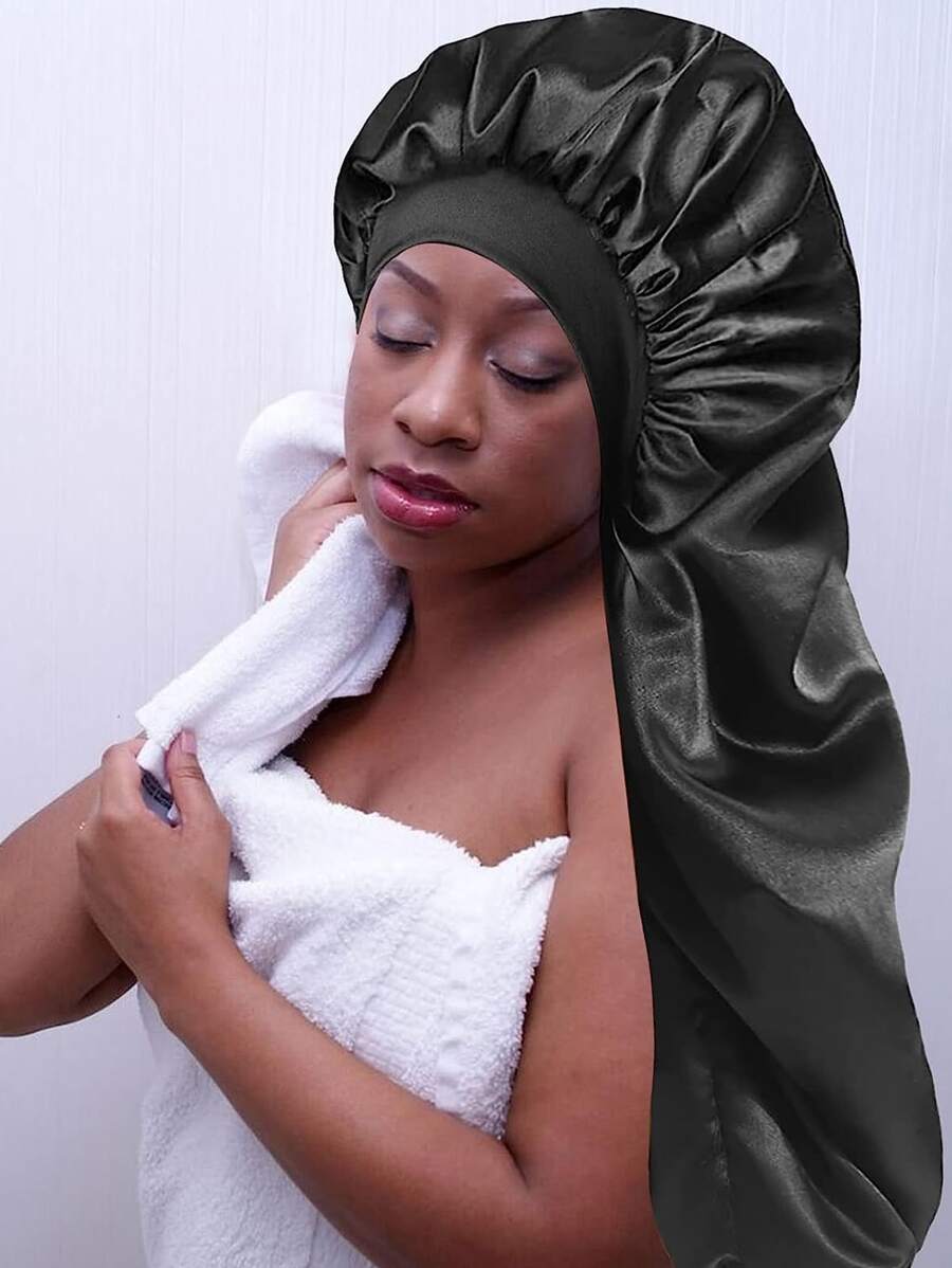 Long Satin Sleep Bonnet -Extra Large Night Cap For Women With Long ...