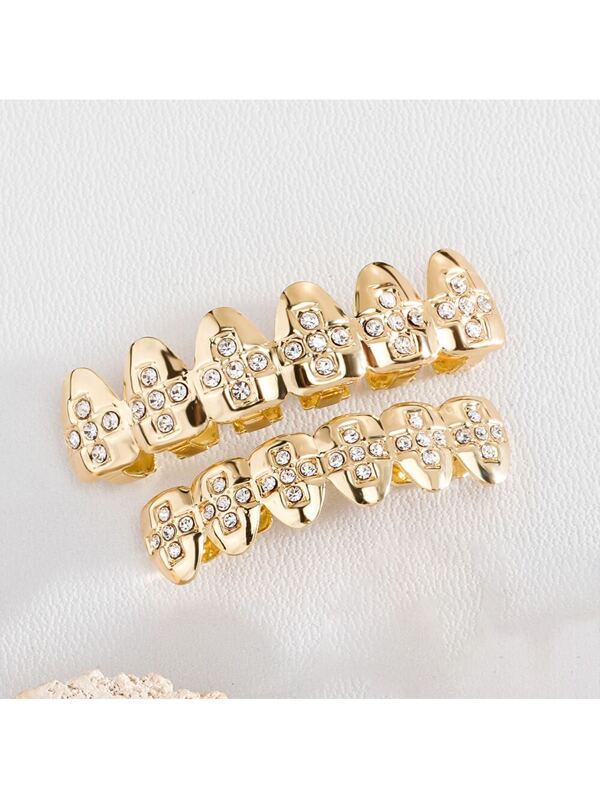 Fashionable Funny Personalized Cubic Zirconia Microinlaid False Teeth ...