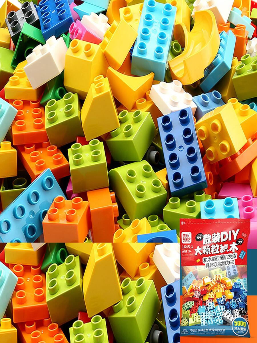Loose Diy Building Blocks, Random Color Large Pieces Set Mixed With ...