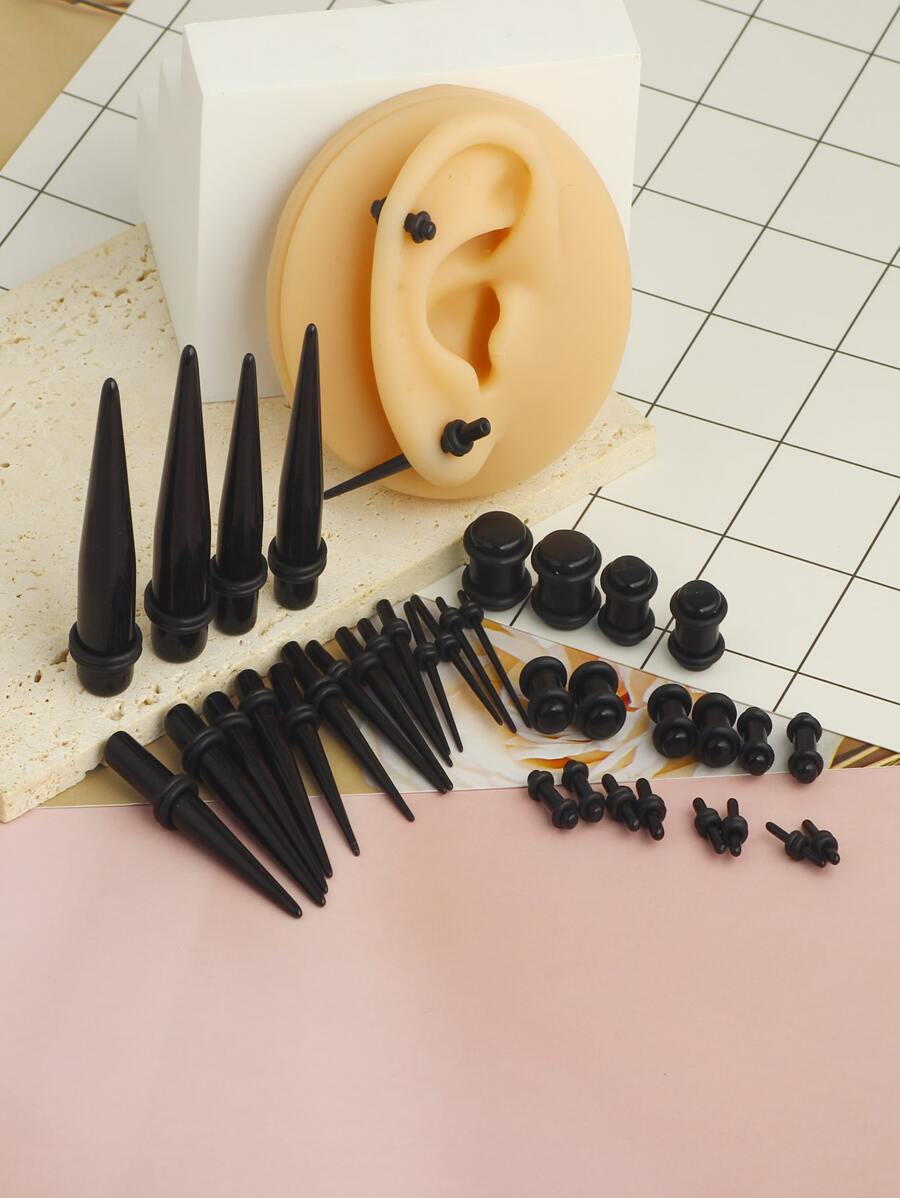 36pcs Acrylic Ear Stretching Kit Tapers Plugs Tunnels Gauges Expanded ...