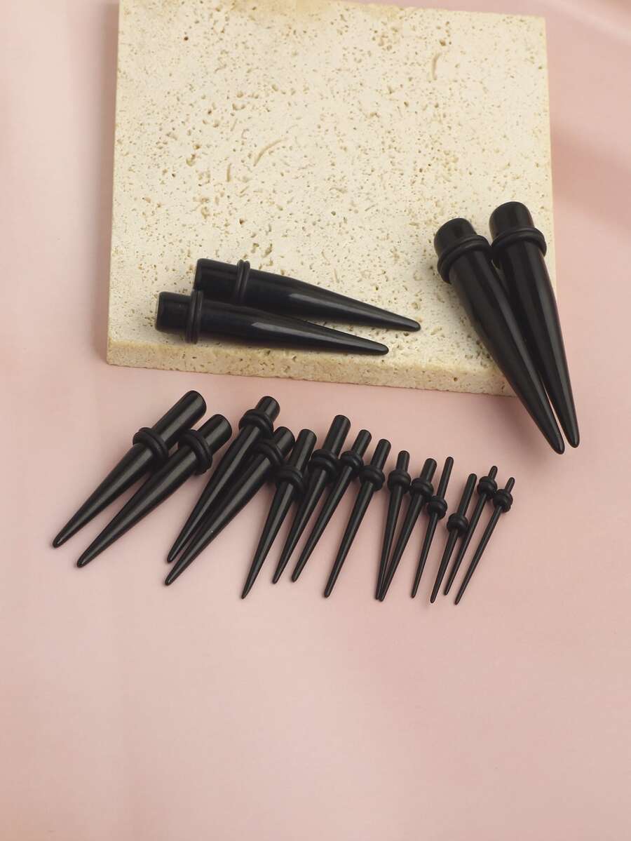 18pcs Acrylic Ear Stretching Kit Tapers Plugs Tunnels Gauges Expander ...