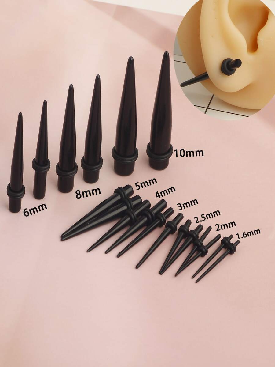 18pcs Acrylic Ear Stretching Kit Tapers Plugs Tunnels Gauges Expander ...