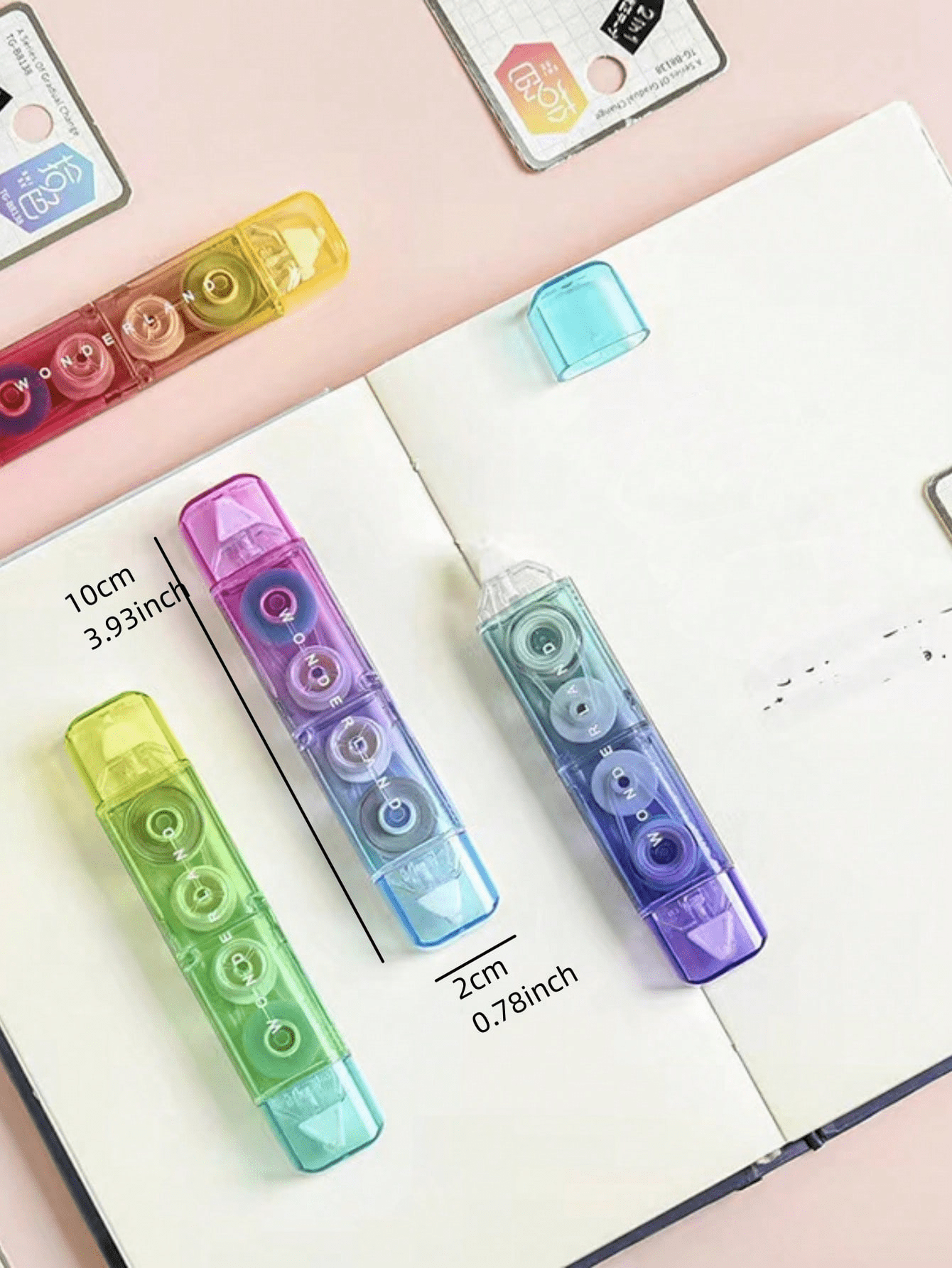 Random Color Gradient Triangular Grip 2-in-1 Tape (5mm X 3m Dot Glue ...