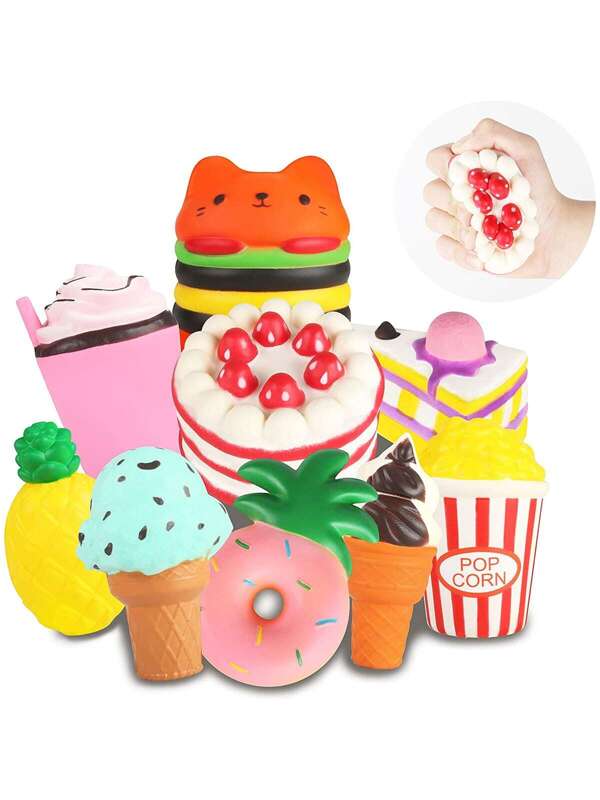 1PC Slow Rising Jumbo Squishes Toys Soft Kawaii Squishy Hamburger ...