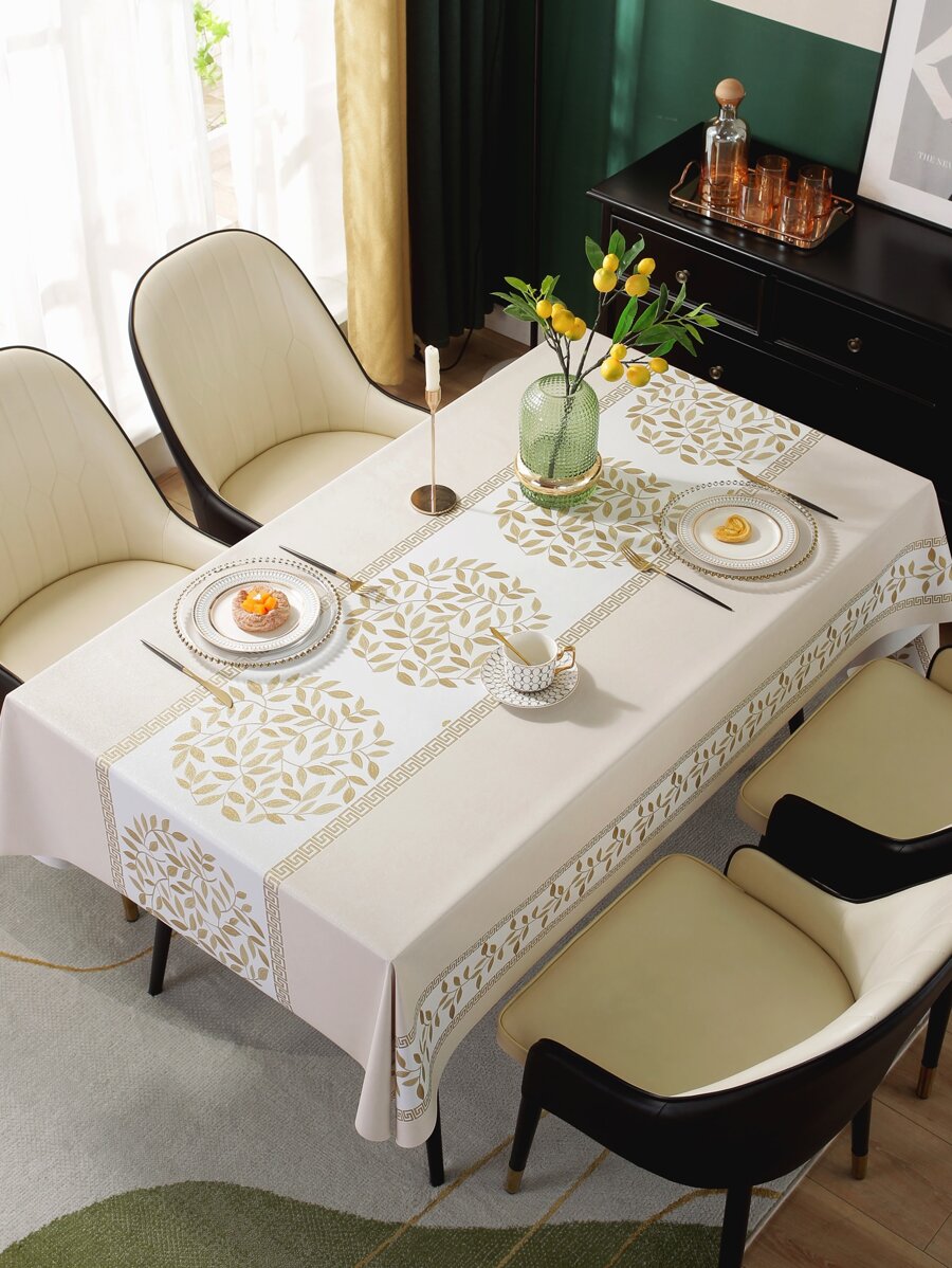 1PC Tablecloth, PVC Print Waterproof, Oil-Proof, Heat-Resistant ...