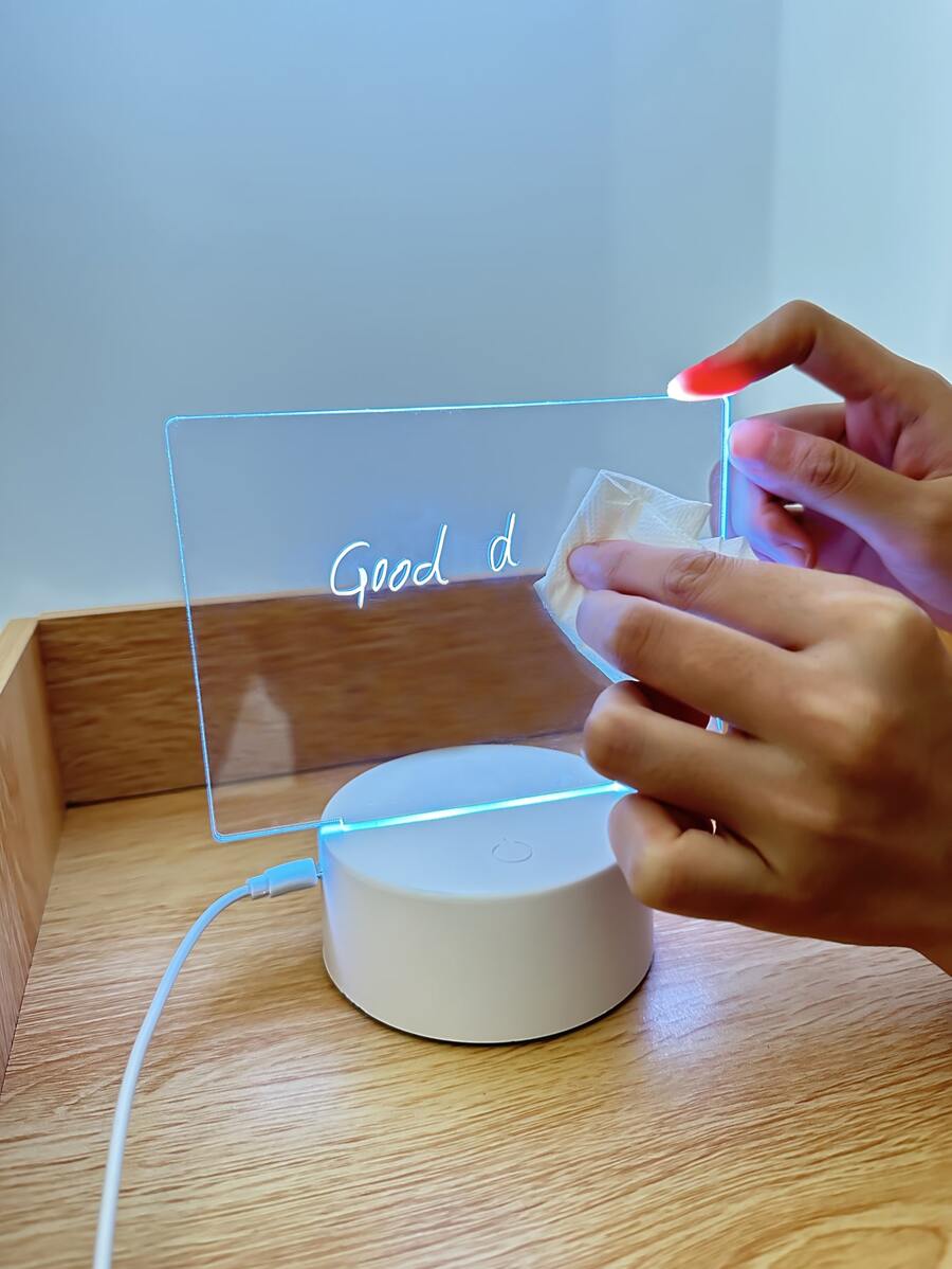 Touch Dimming 12-color Changing Acrylic Message Board With Erasable ...