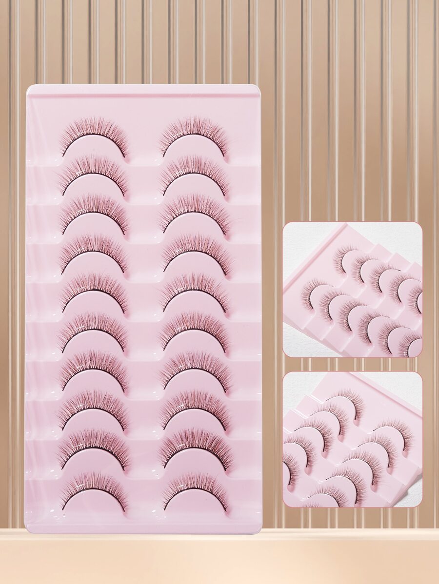 DeceMars 10 Pairs False Eyelashes Natural Look 3D Wispy Lashes with ...