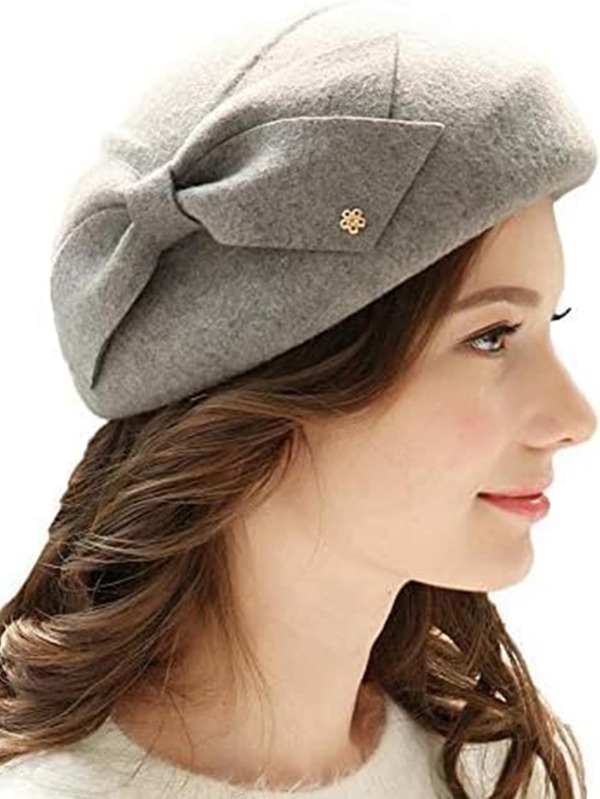 French Berets Caps For Women Fashion 100% Wool Felt Fedora Hat Winter ...