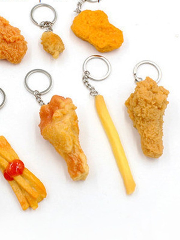 1pc Pvc Artificial Simulation Food Pendant Photography Prop Fried ...