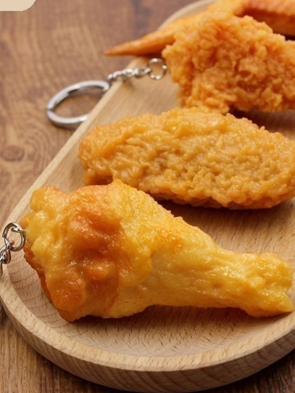 1pc Pvc Artificial Simulation Food Pendant Photography Prop Fried ...