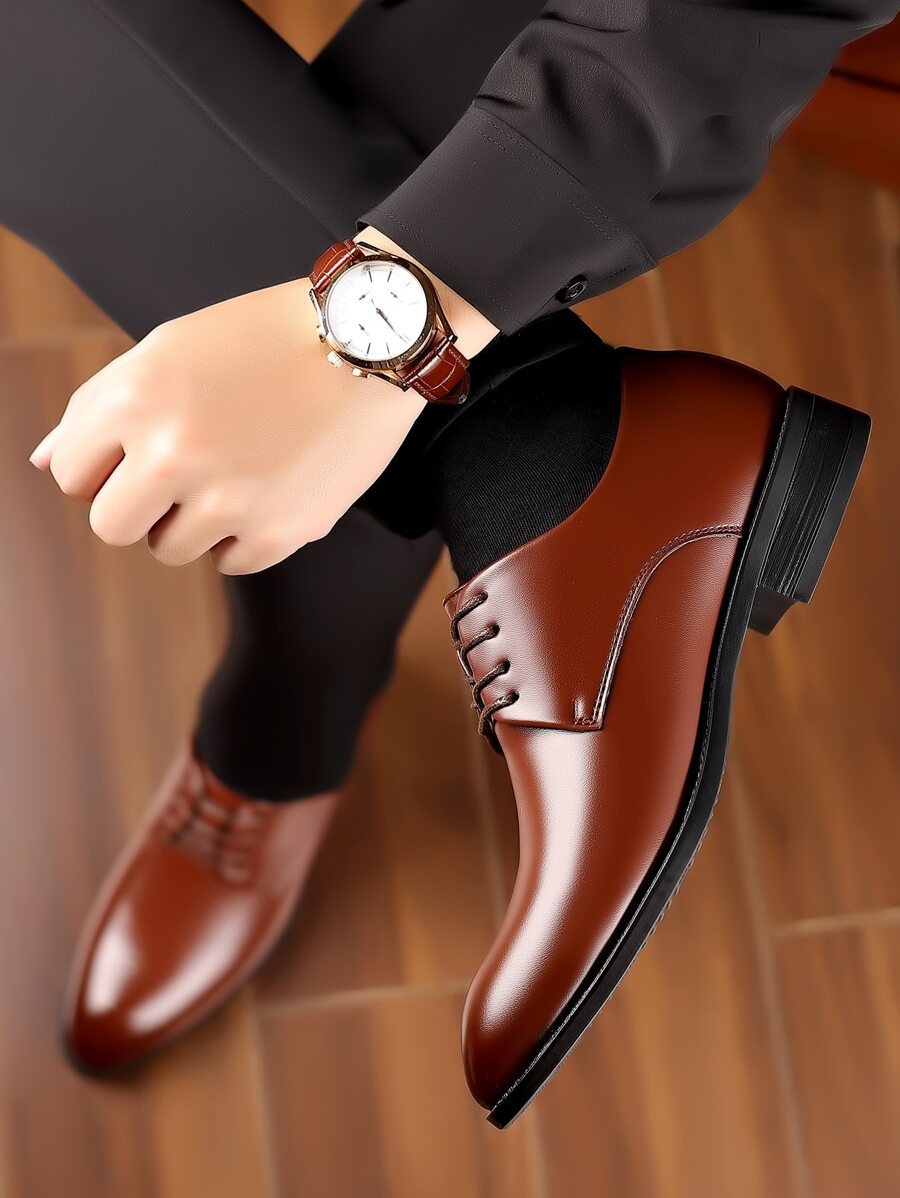 Sapatos Formais de Negócios Masculinos, Sapatos de Casamento Ingleses ...