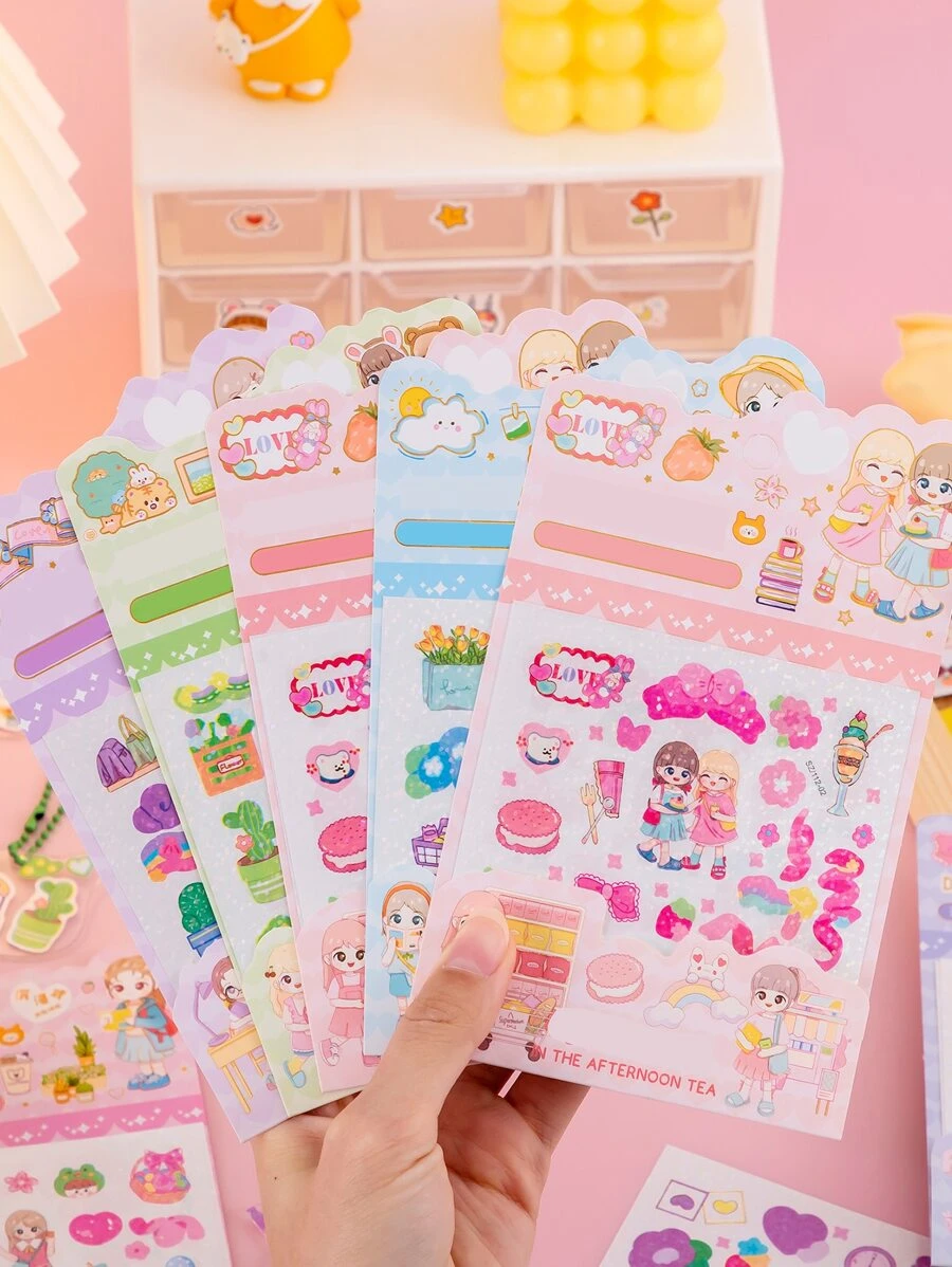 4 Packs Laser Sticker Gukka Set For Decorating Planner, Scrapbook ...