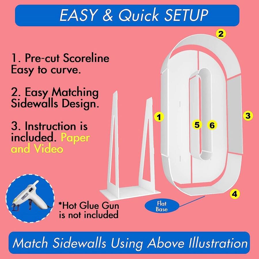 4FT Marquee Light Up Numbers Pre-Cut Frame Giant Marquee Numbers 0-9 ...