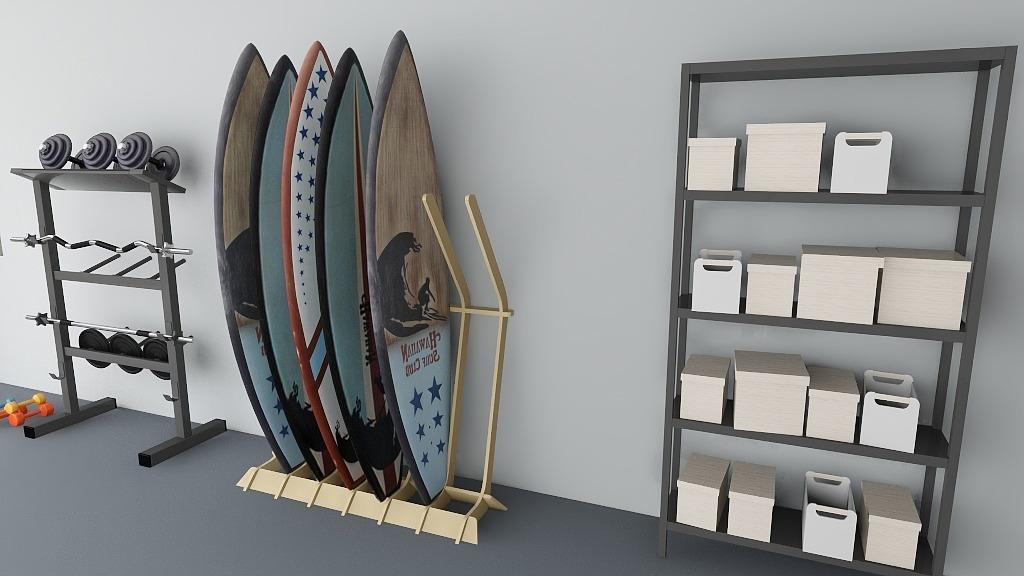 6-Level Freestanding Surfboard Rack - Perfect Vertical Storage and ...